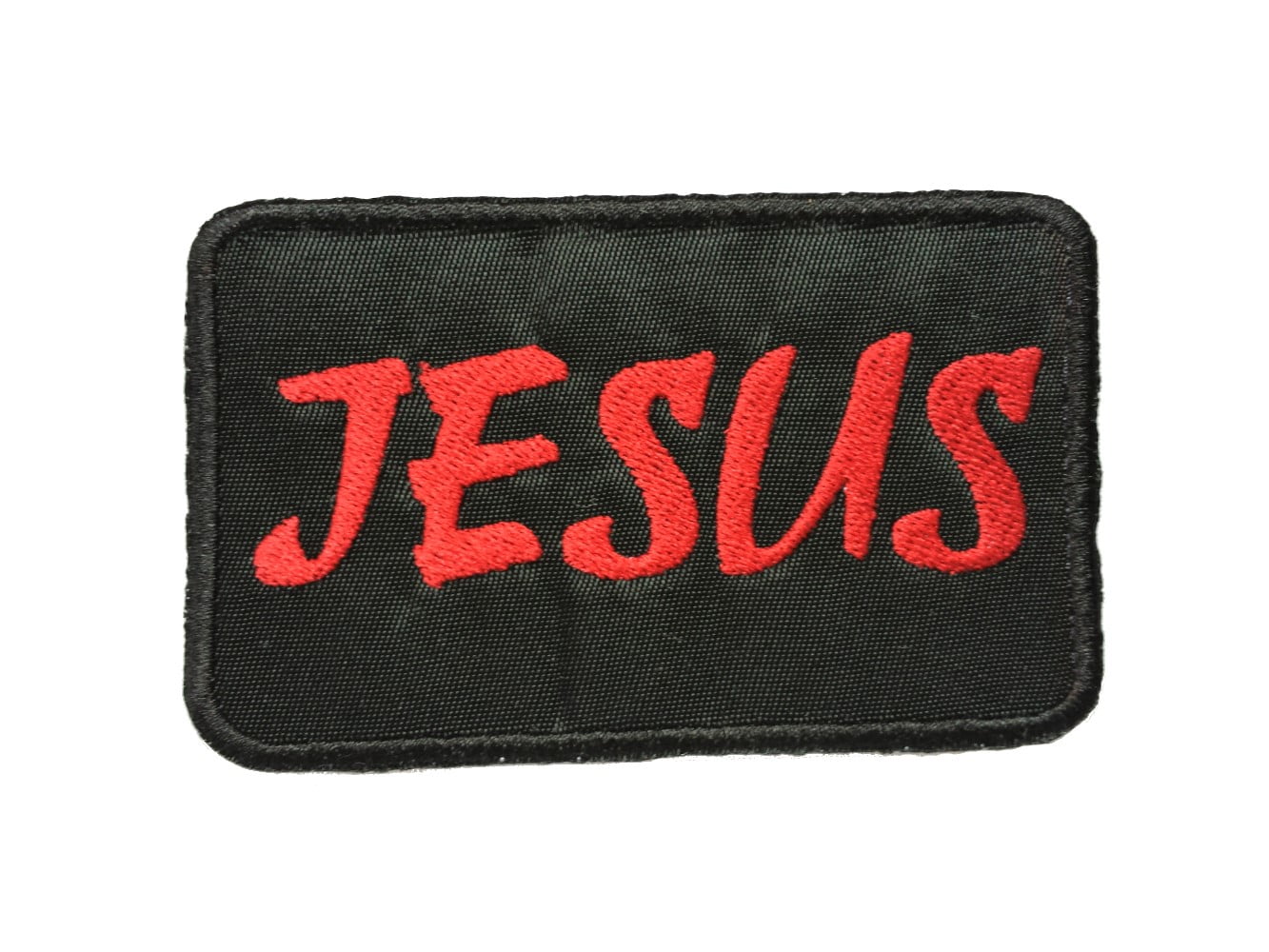 Jesus Red on Black Christian Sew/Iron-on Patch - Walmart.com