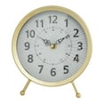 DecMode 7" Gold Metal Clock, Set of 2 - Walmart.com