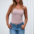 AWZXDE Women's Camisole Solid Low Cut Camisole With Built In Bra Solid ...