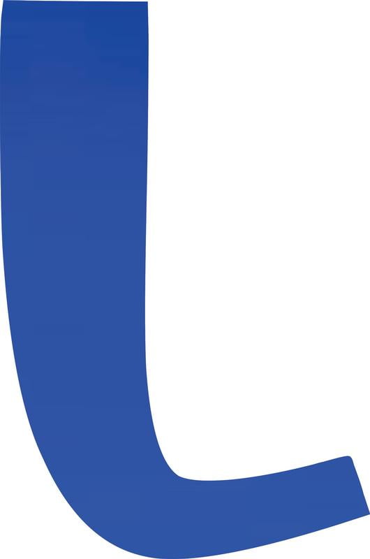 Acrylic Letter L Blank Craft, 10'' Tall Transparent Dark Blue Custom Wedding Reception Signage ...