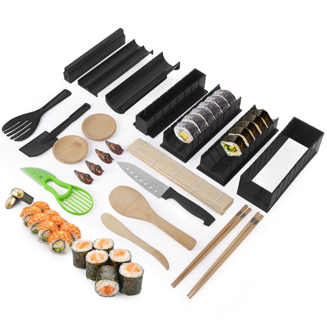 Bangcool 23pcs Sushi Making Kit For Family  Superior Sushi Maker Tool Set For Beginners  Plastic Premium Set Sushi Rice Roll Mold Shapes  Diy Sushi Pr