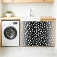 Art Black Cabinet Curtains 28"Wx35"L, Vintage White Polka Dots Black ...