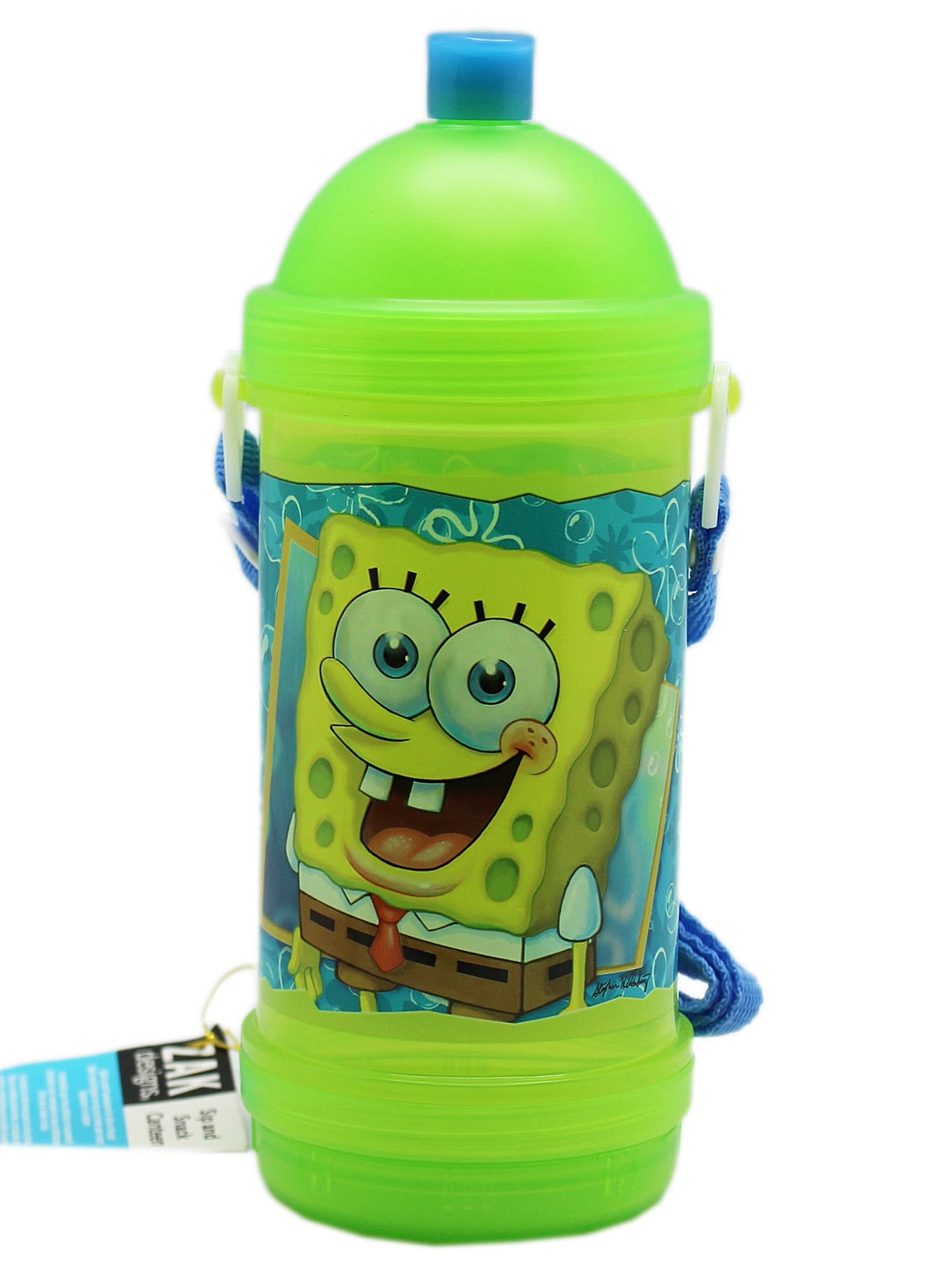 Spongebob Squarepants Green Plastic Two in One Water Bottle and Snack ...