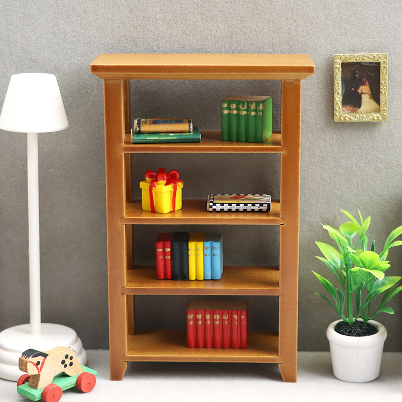 Wirlsweal 1:12 Mini Storage Rack Miniature Realistic Exquisite Detail ...