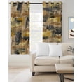 Abstract Brown Blackout Curtains for Bedroom Living Room Darkening ...