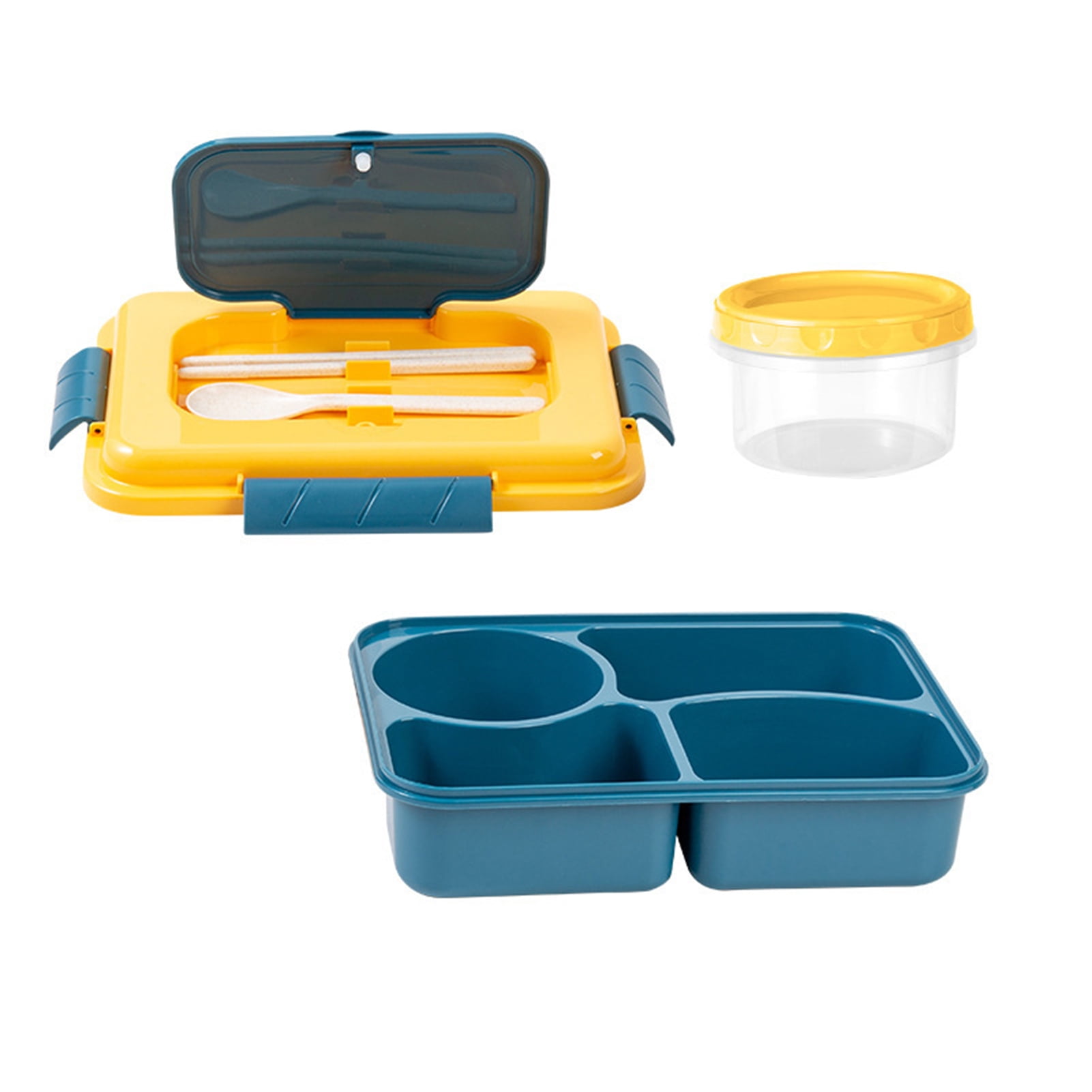 Large Capacity Bento Box - Easy to Clean - 4/5 Grids - Portable Lunch ...