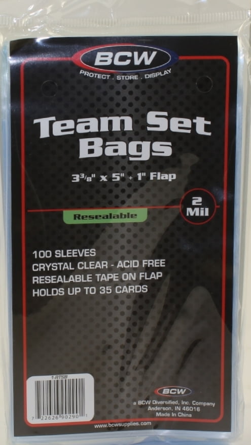 Trading Card Supplies - TEAM BAGS ( 1000 Resealable Plastic Card Bags ...