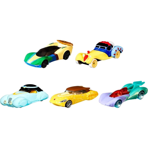 Hot Wheels Disney Princess Set of 5 Character Toy Cars, Collectible ...
