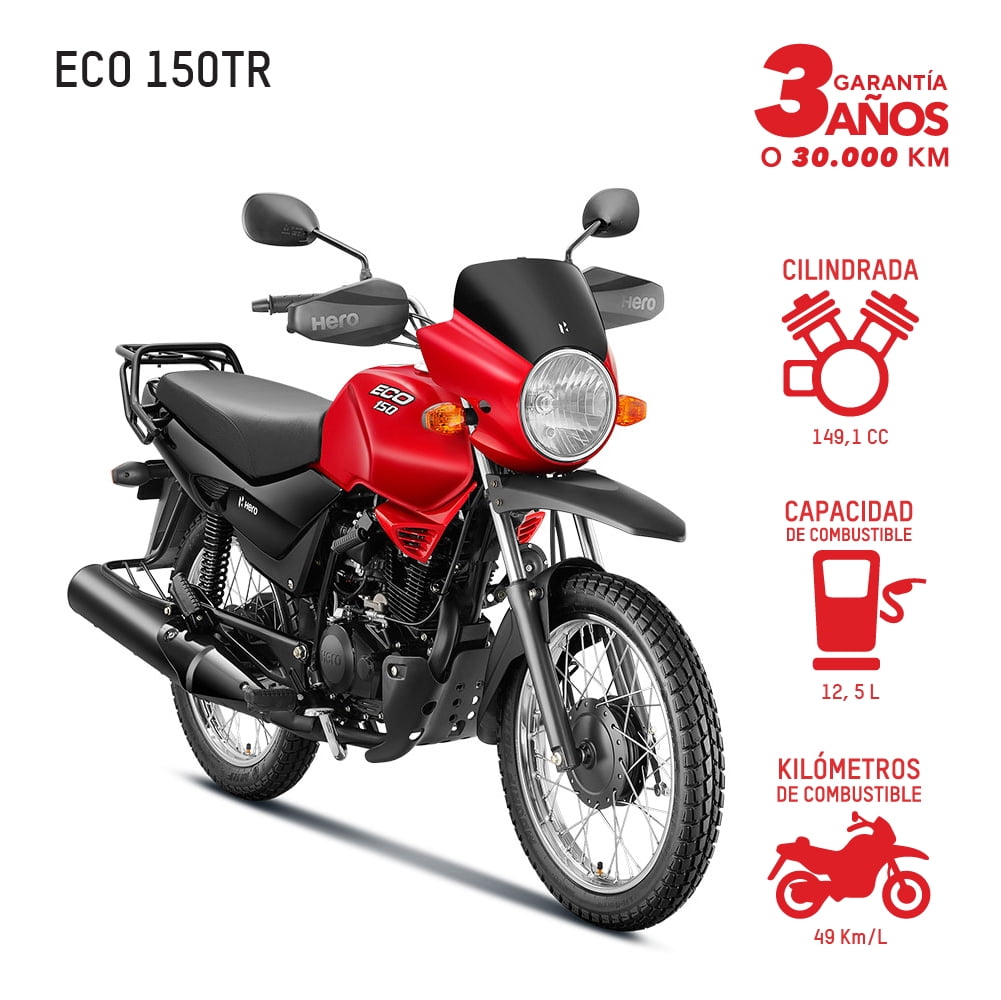Motocicleta Hero Trabajo ECO 150 TR 150cc Negro Rojo | Bodega Aurrera en línea
