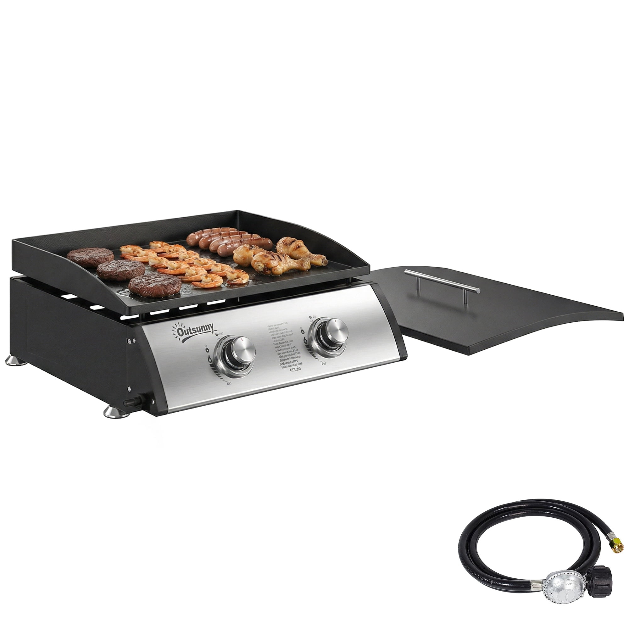 Click here for Outsunny 2 Burner Liquefied Gas Grill  Portable Bb... prices