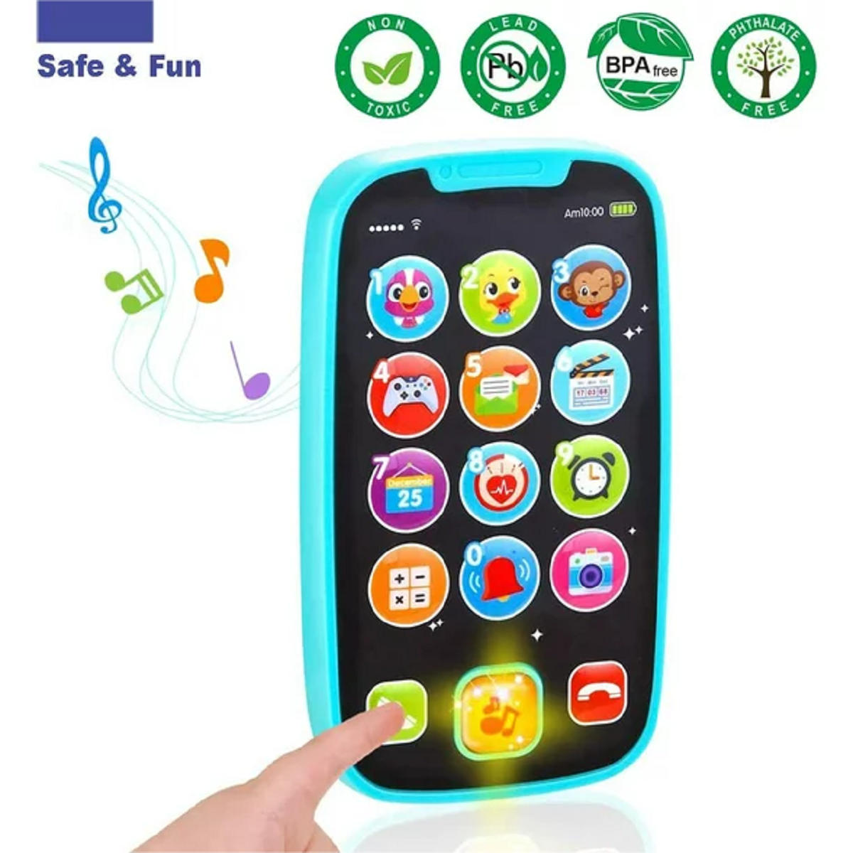 Baby Phone Toys for 1 Year Old Boy Girl, My First Learning Play Phone ...