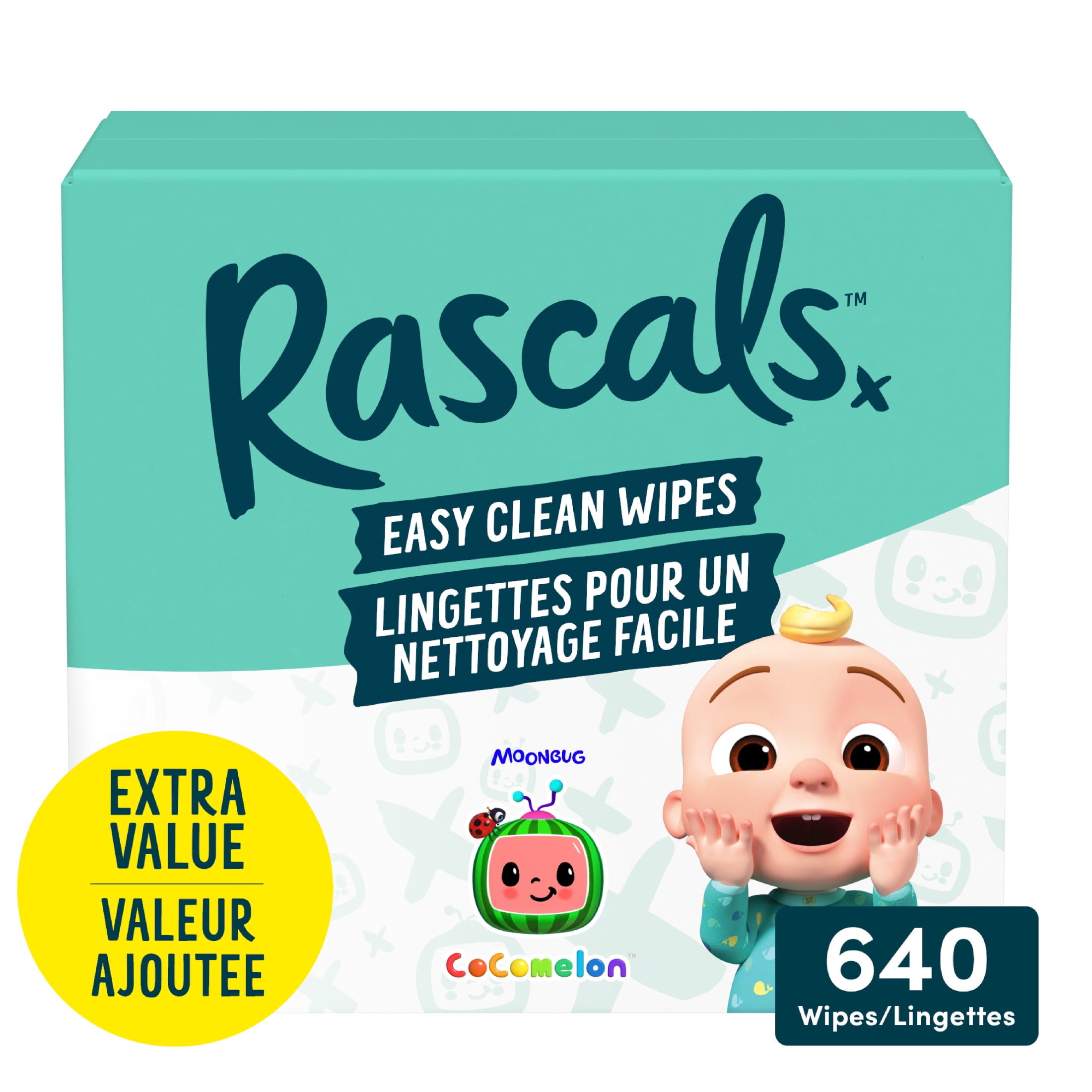 Rascals Easy Clean Baby Wipes, 640 Count - Walmart.ca