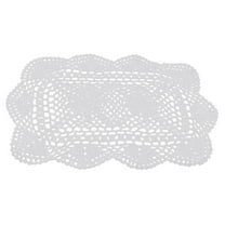 Floral Hand Crochet Doily Beige Table Doilies Cotton Table Pmats Oval ...