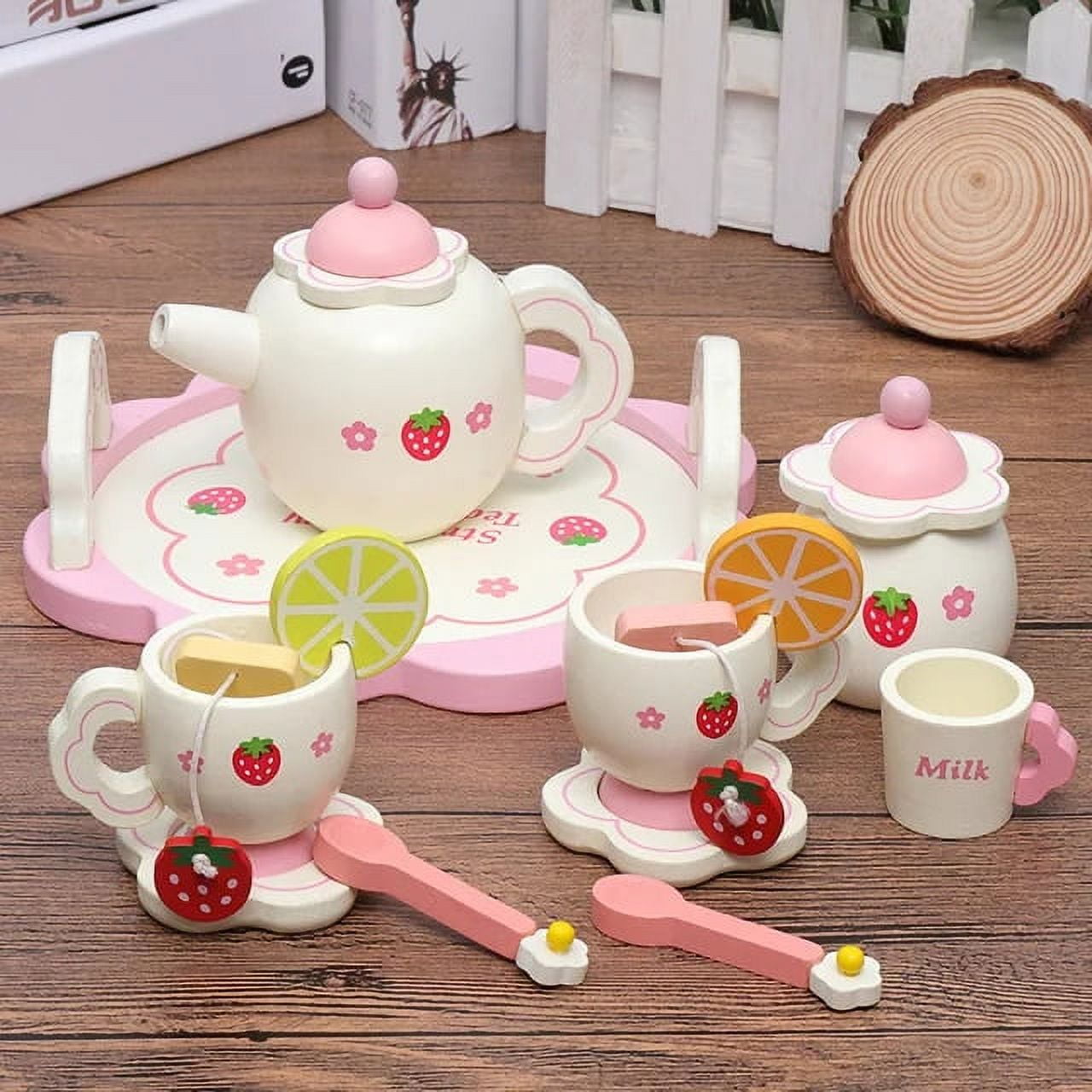 Click here for Generic Wooden Afternoon Tea Cake Set Children Str... prices