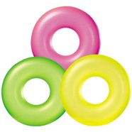 Intex Colorful Transparent Inflatable Swimming Pool Tube Raft (12-Pack ...