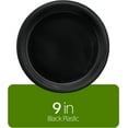 PLASTICPRO 9” Black Plastic Plates Lightweight Disposable Plates for ...