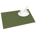 SUNOLIFE Green Placemats Modern Table Mats Set of 4,Linen Fabric Mats ...