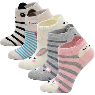6 Pair Girls Socks Size 6-8 Crew Low Cut Quarter Kids Novelty Assorted ...