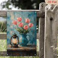 8x12 Inches Rustic Metal Wall Art, Vintage Lantern and Turquoise ...