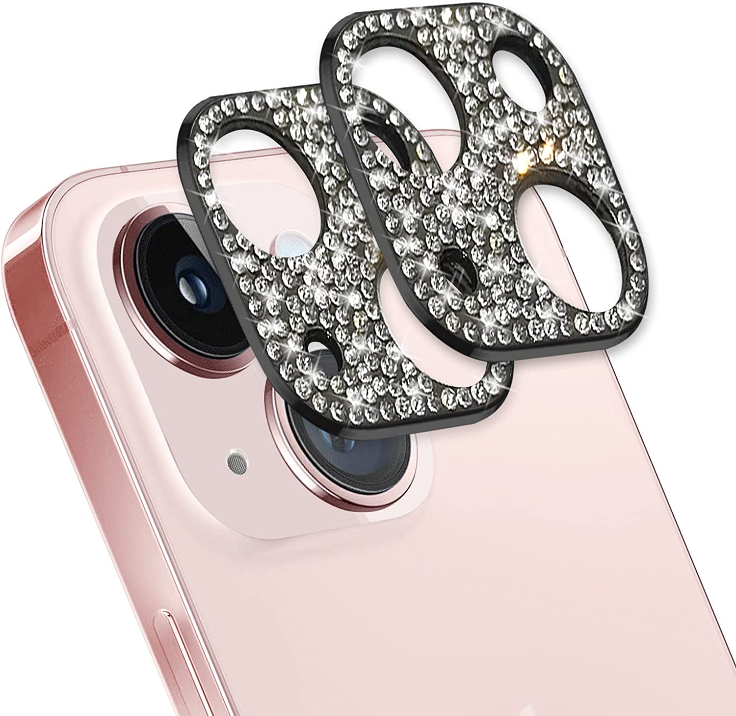 2 Pack Bling Diamond Camera Lens Protector Compatible with iPhone 13 ...