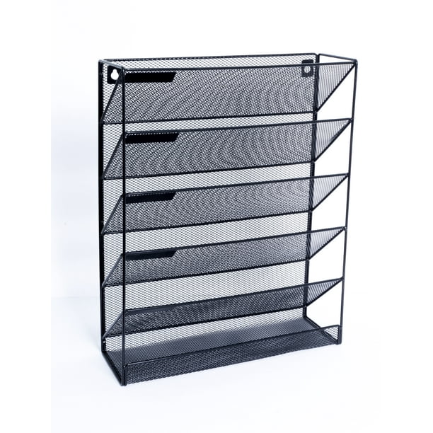 5 Tray Wall File Organizer, Metal Mesh Organizer - Walmart.com