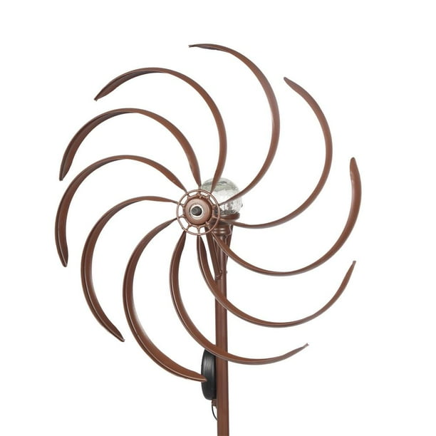 Winado 79" Iron Ornamental Garden Spiral Windmill with Light - Walmart ...