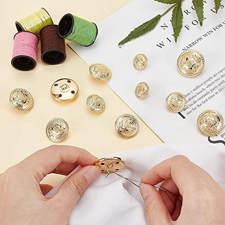 Antique Gold Buttons 10 Sets Antique Gold Snap Buttons – 17mm Round ...
