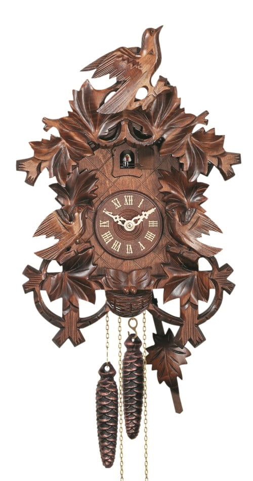 Quartz Cuckoo Clock 8 leaves, 3 birds, nest - Walmart.com