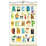 Disney Characters as the Alphabet Wall Poster with Magnetic Frame, 22. ...