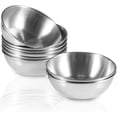 8 Pack 3.2inch Stainless Steel Sauce Dishes Mini Individual Saucers ...