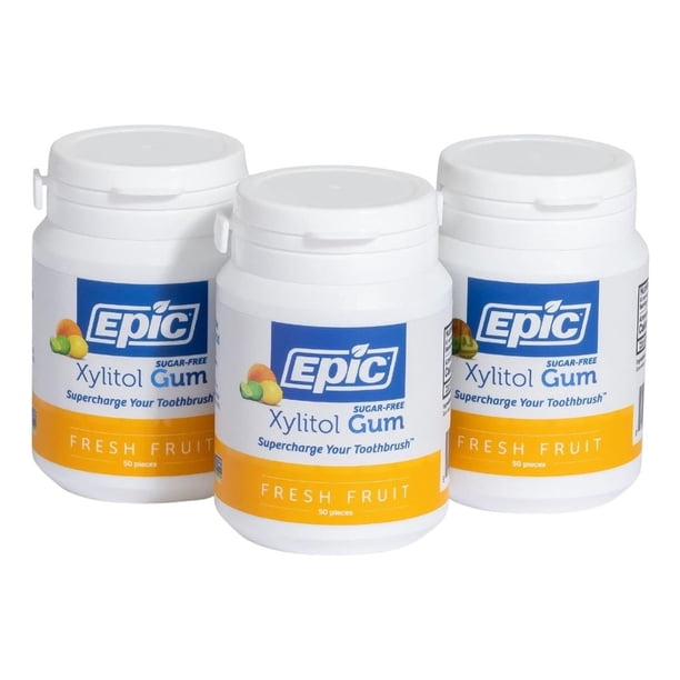 Epic Gum Sin Aspartame 100% Xylitol Fruta Fresca Sin Azúcar | Walmart ...