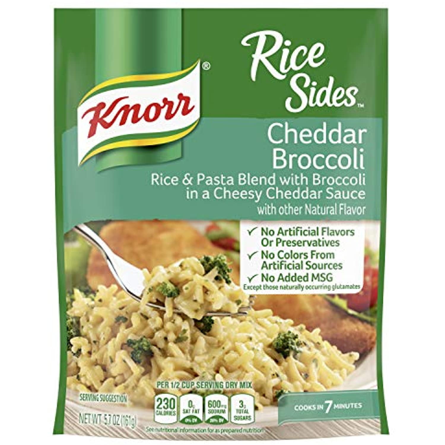 Knorr Rice Side Dish, Cheddar Broccoli, 5.7 Oz - Walmart.com