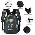 Demon Slayer Muichiro Tokito 3Pcs Backpacks Sets Bookbag with Lunch Bag ...