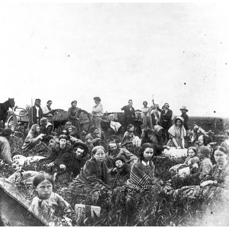 Sioux Uprising, 1862. /Nsettlers In Flight From Sioux Native American ...