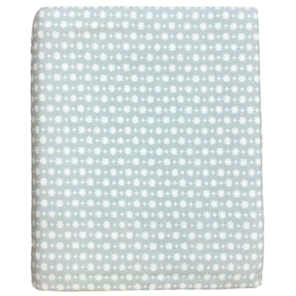 Cuddle Duds Flannel Sheet Set Blue Geometric Snowflake Twin Bed Sheets ...