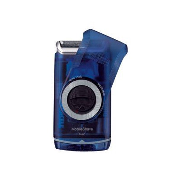 Braun MobileShave M-60b - Shaver - cordless - transparent blue - Walmart.ca