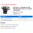 MAP Sensor - Compatible with 2002 - 2006 Mitsubishi Lancer 2.0L 4 ...