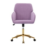 Xukmct Velvet Office Chair Task Chair with Wheels, 360 Degree Swivel ...