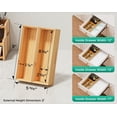 Bamboo Kitchen Drawer Organizer Boxes – Stackable Wood Silverware ...