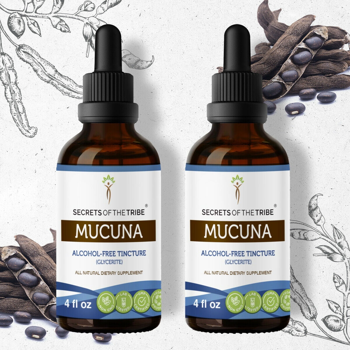 Mucuna Tincture Alcohol-FREE Extract, Organic Mucuna (Mucuna Pruriens ...