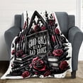 Gothic Romance Book-Themed Throw Blanket - Good Girls Read Bad Books ...