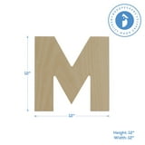 Wooden Letter M Cutouts 12", Wooden Letters for Wall Decor, Home Decor ...
