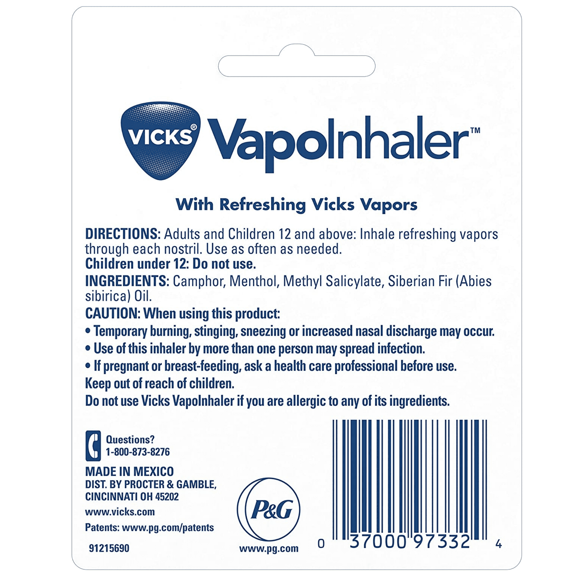 Buy Vicks Vapoinhaler Portable Nasal Inhaler Non-Medicated Vapors With ...
