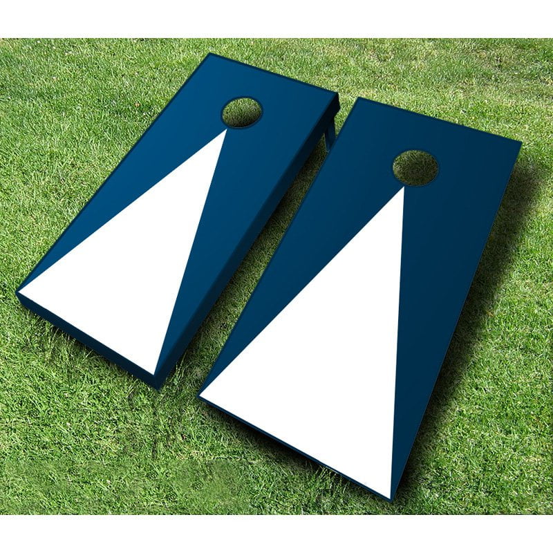 Pyramid Tournament Wooden Bean Bag Toss Set - Green - White & Navy Blue ...