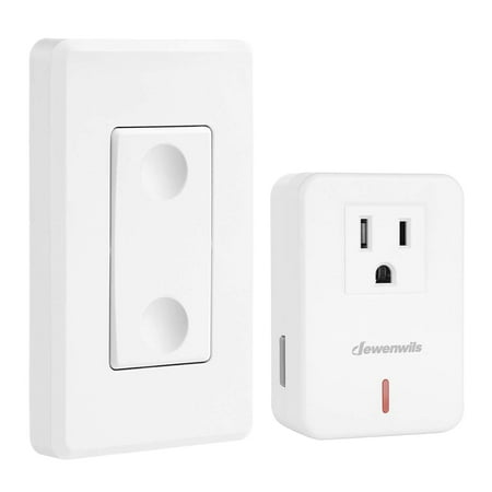 HTWW Remote Control Outlet Wireless Wall Mounted Light Switch ...
