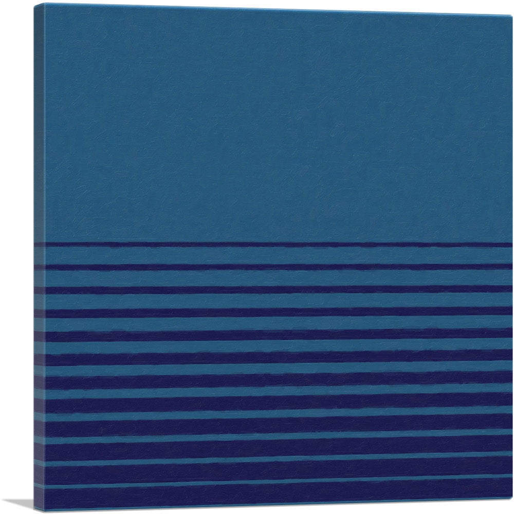 ARTCANVAS Mid-Century Modern Decreasing Frequency Blue Canvas Art Print ...