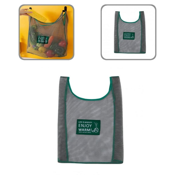 Breathable Mesh Bag with Lanyard Mesh Fabric Garlics Onions Vegetable ...