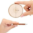 Fuyit Unpainted Natural Wood Slices 20 Pcs 3.5-4.0 inches, Hole Wooden ...