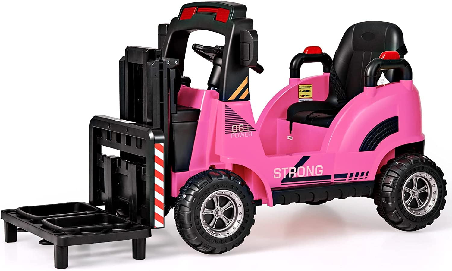 OLAKIDS Ride on Forklift, 12V Kids Electric Vehicle Construction Truck ...
