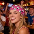 6PCS Football Themed Elastic Headbands Comfortable And Soft Stretchy ...